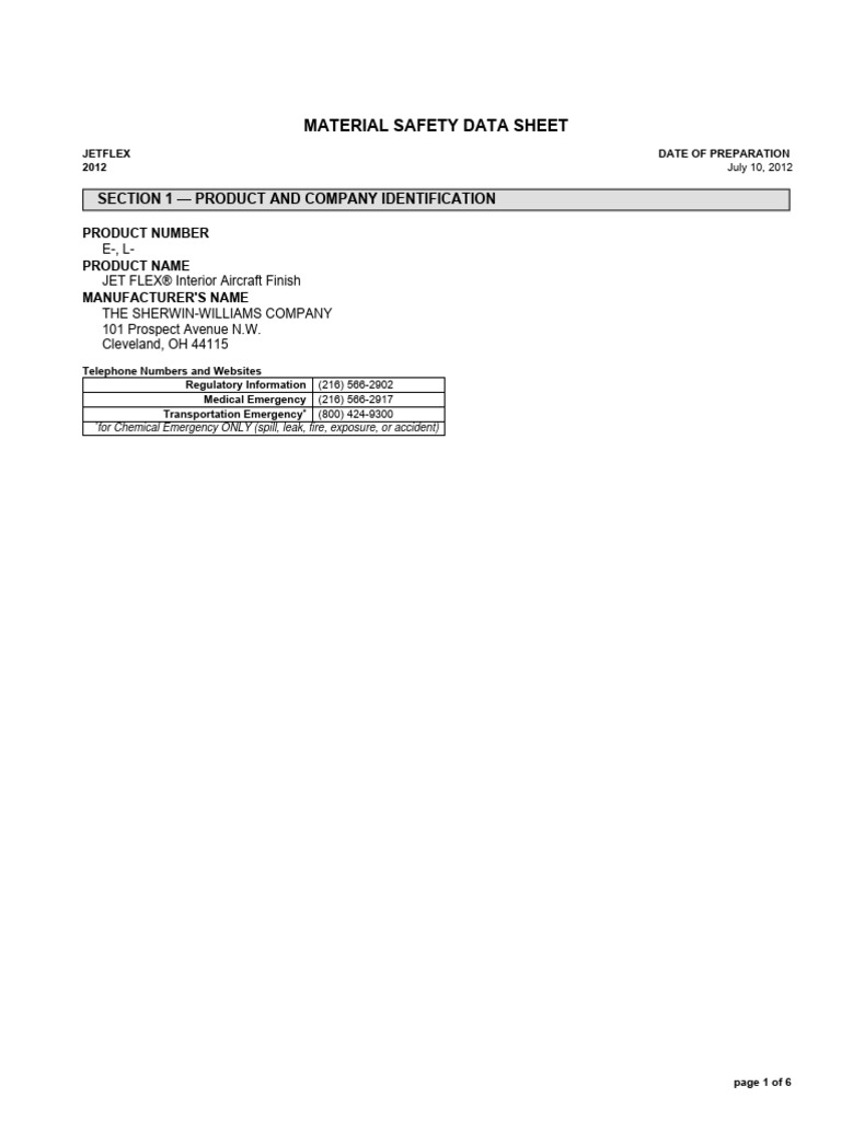 Sherwin Williams l99023gl Jetflex Urethane Semiglo | PDF | Labor ...