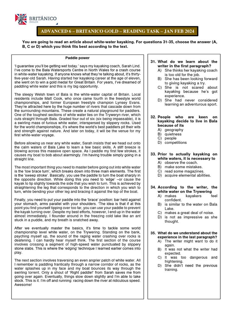 Ad6 Britanico Gold RT Jan Feb 2024 | PDF | Canoeing And Kayaking