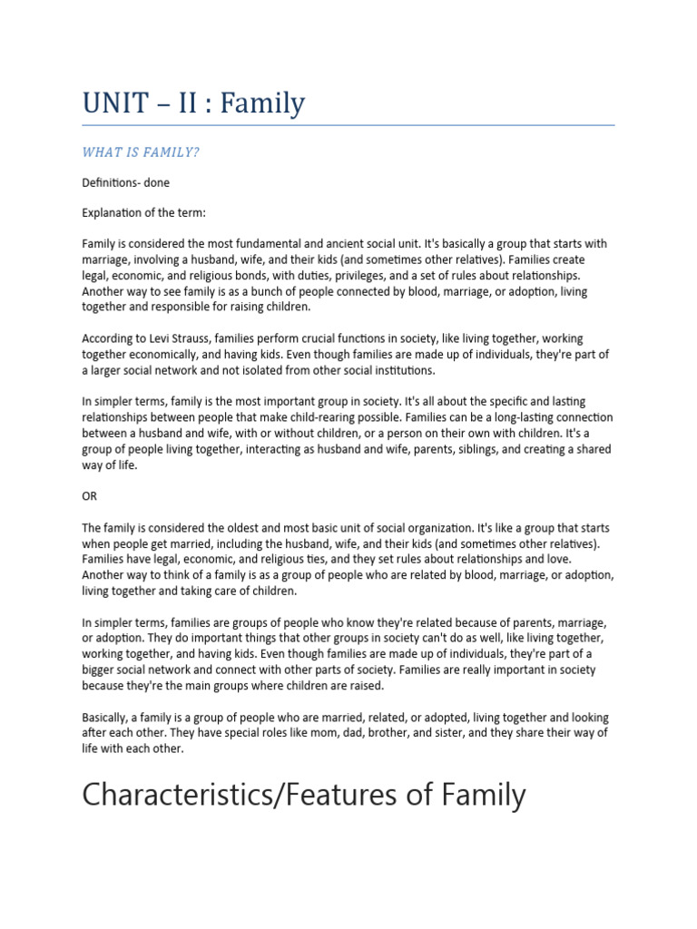 Unit 2 | PDF | Family | Marriage