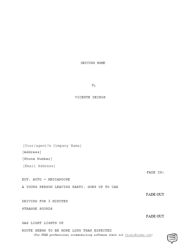 StudioBinder Word Screenwriting Template | PDF