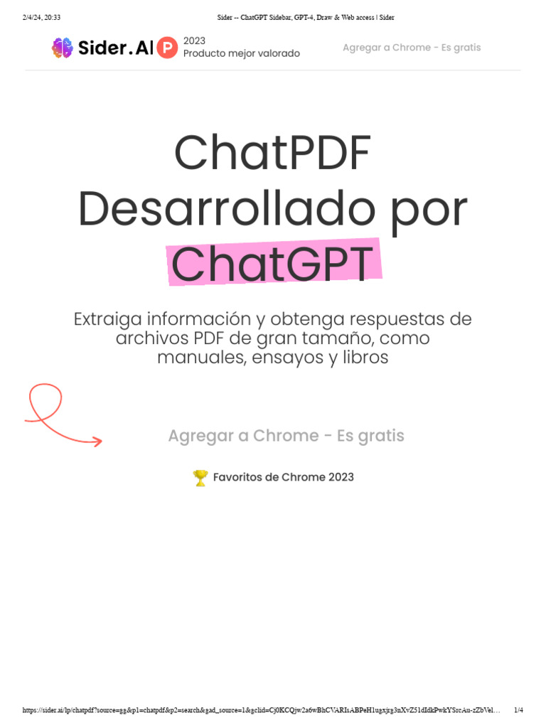 Sider - ChatGPT Sidebar, GPT-4, Draw & Web Access - Sider | PDF ...