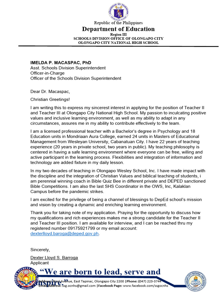 Letter of Intent Ranking | PDF | Teachers