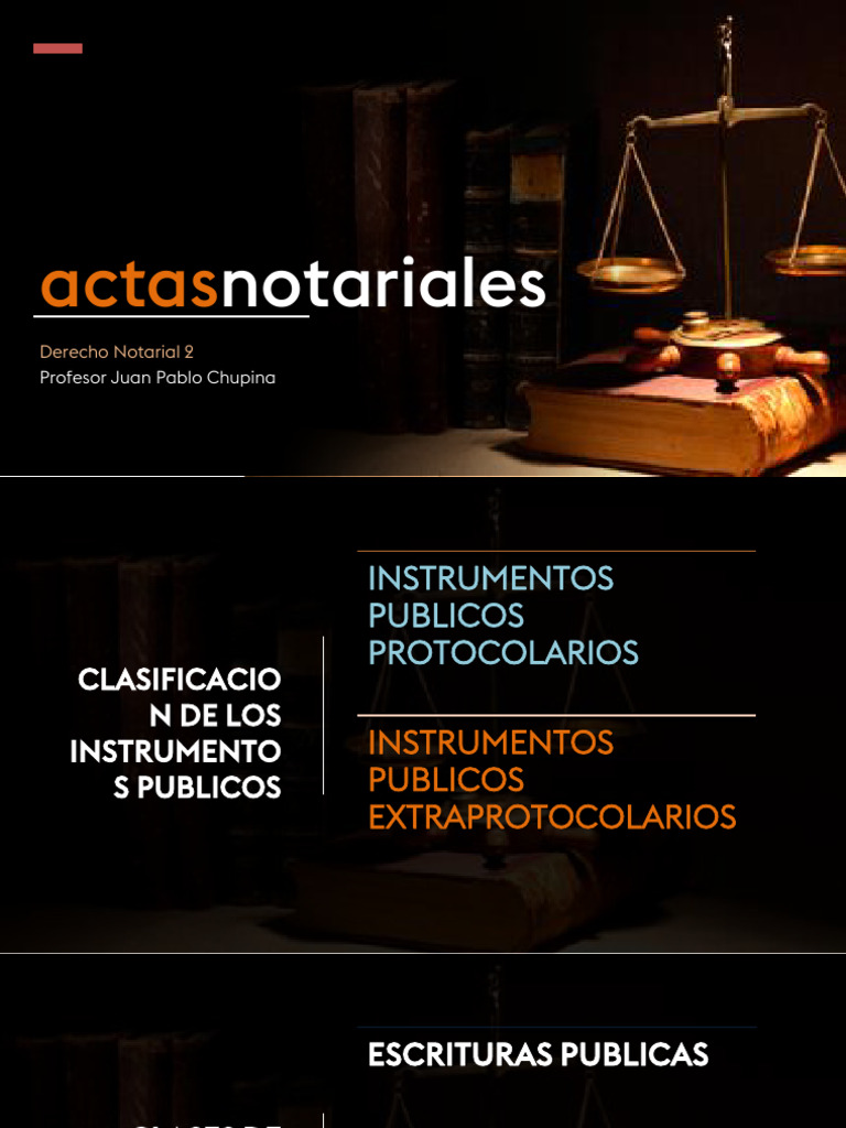 Clasificación de Actas Notariales | PDF | Ley común | Derecho Civil ...