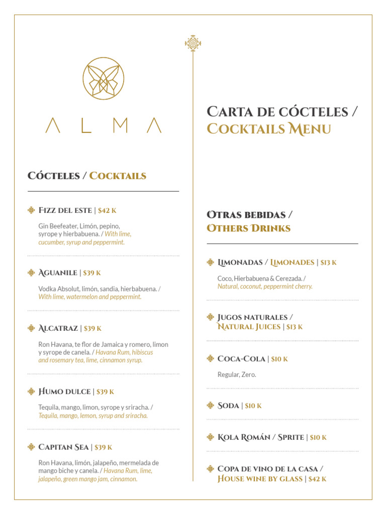 Carta-cocteles-ALMA-esp-eng | PDF | Drink