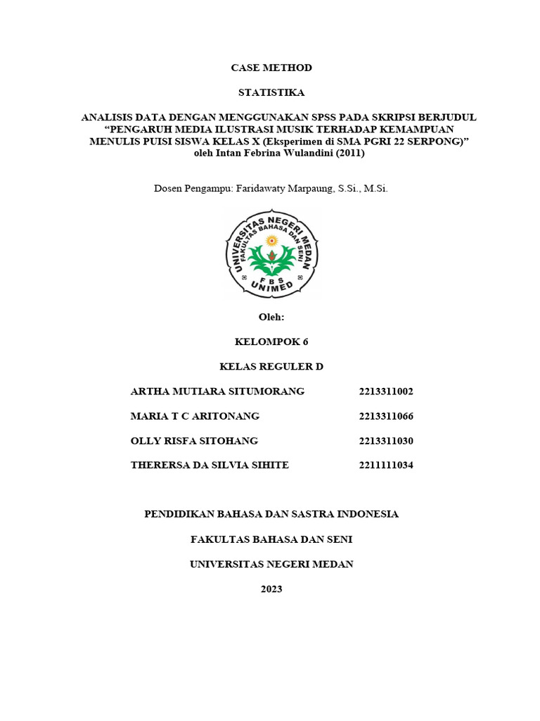 Case Method Statistika - Kel. 6 | PDF | Seni | Komputer