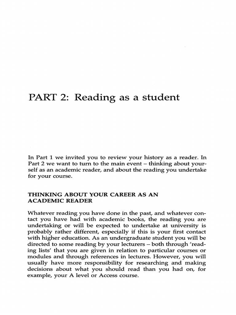 Reading at University A Guide For Students (BAB 2) | PDF