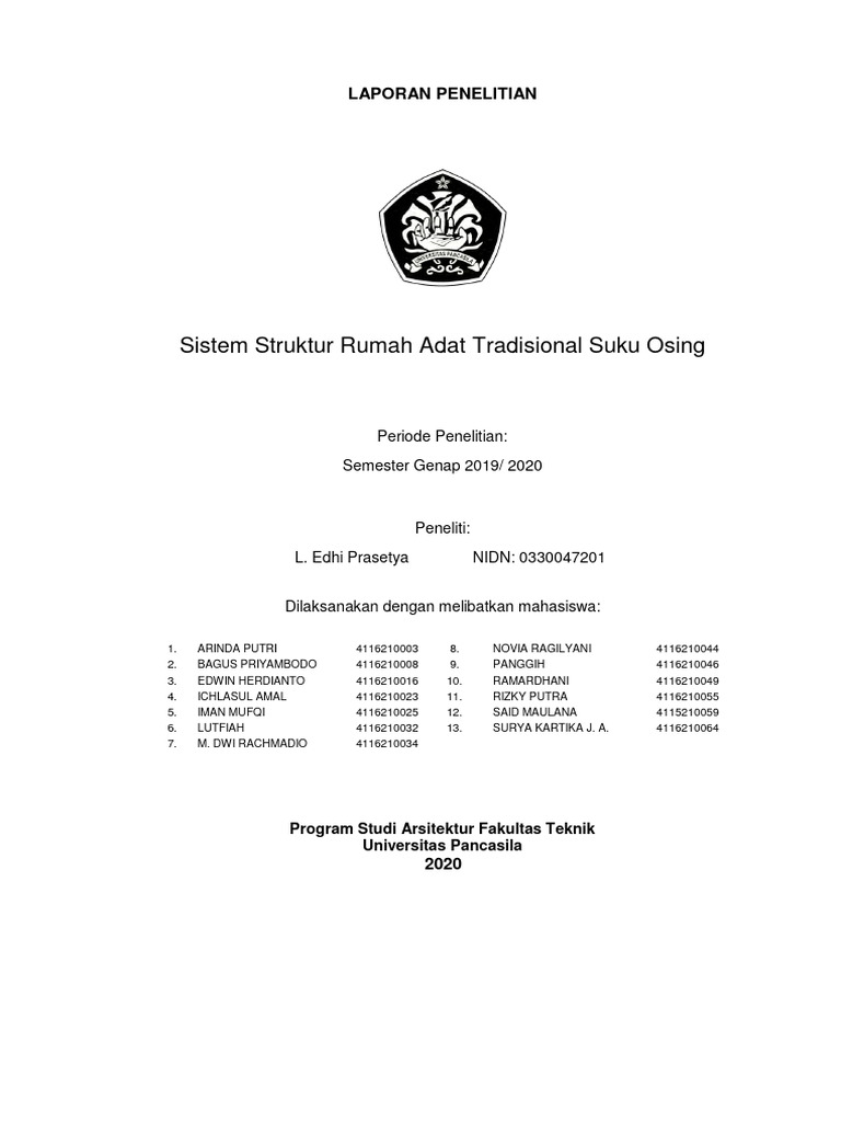 Binder Penelitian Struktur Rumah Osing Reduce PDF