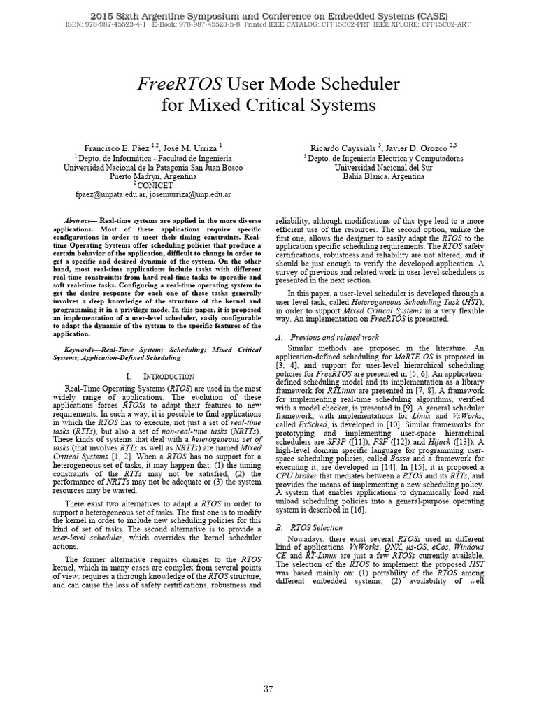 paez2015 | PDF | Scheduling (Computing) | Kernel (Operating System)