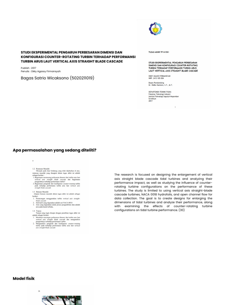 PDF PPT - TA Eksperimen | PDF | Turbine | Force