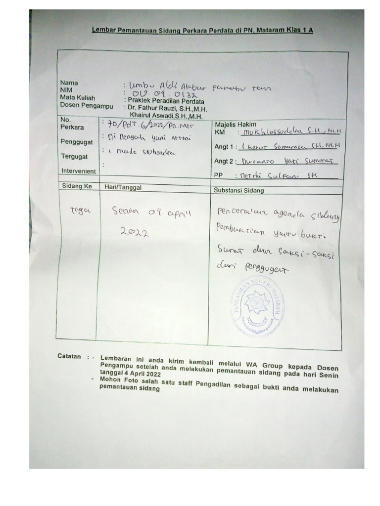 Umbu Aldi Akbar Pakabu Tana 019040132 C Sore | PDF