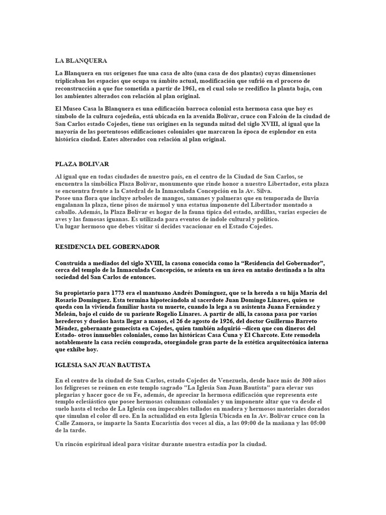 La Blanquera en Sus Orígenes Fue Una Casa de Alto | PDF