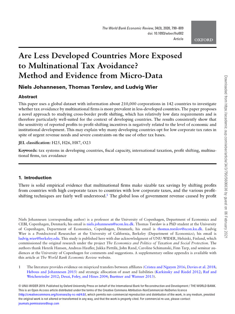 Are Less Developed Countries More Exposed - lhz002 | PDF | Taxes ...