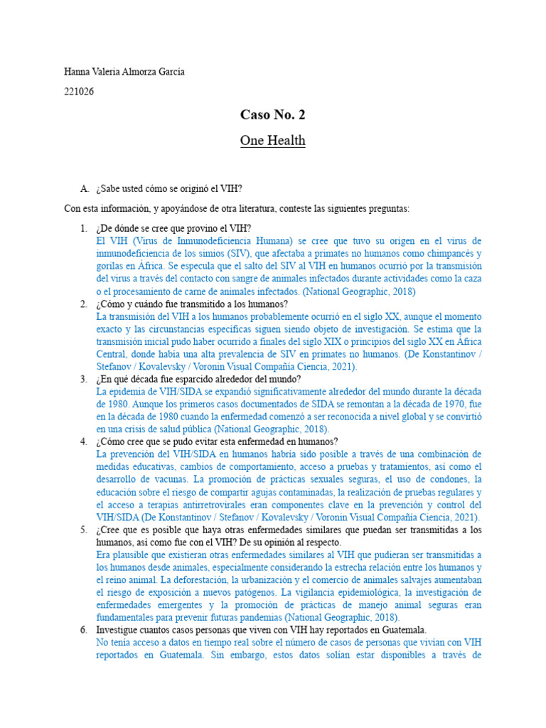 One Health | PDF | VIH | VIH / SIDA