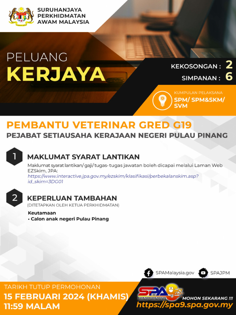 IKLAN SPA9 PK PSUKPP PembantuVeterinarGredG19 | PDF