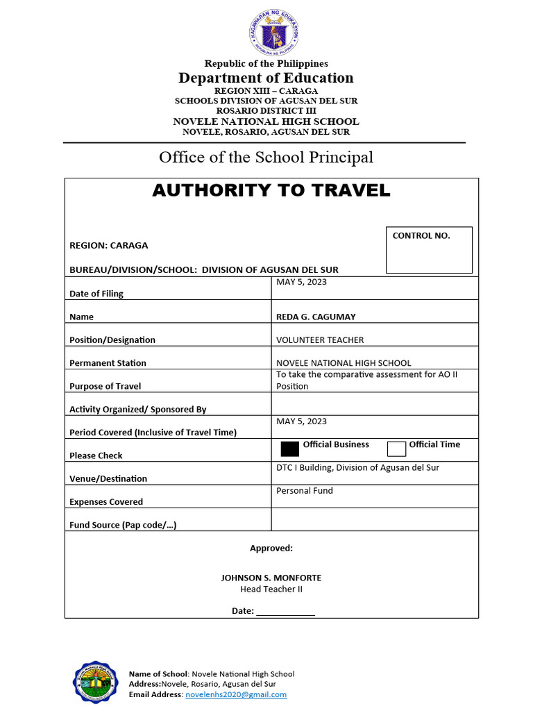 2023 Travel Order new | PDF | Philippines | Government