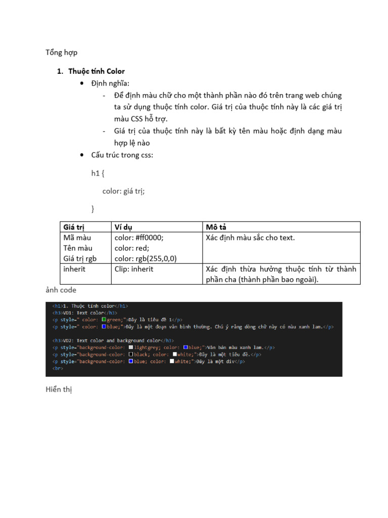 T NG H P Css Text | PDF