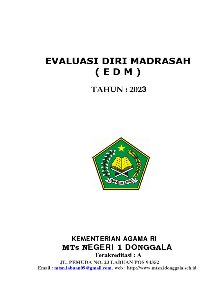 Laporan Edm MTSN 1 DGL 2023 | PDF | Karier & Perkembangan