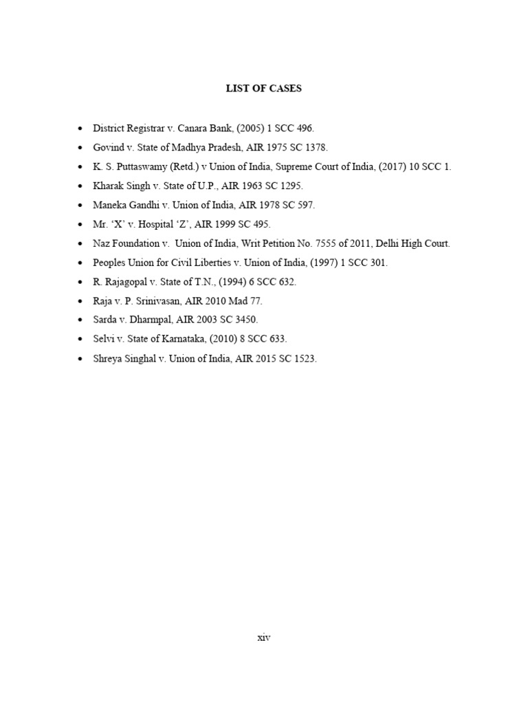 07 List of Cases | PDF
