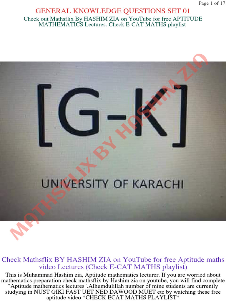 Free Aptitude Math Lectures Online | PDF | Mathematics | Science