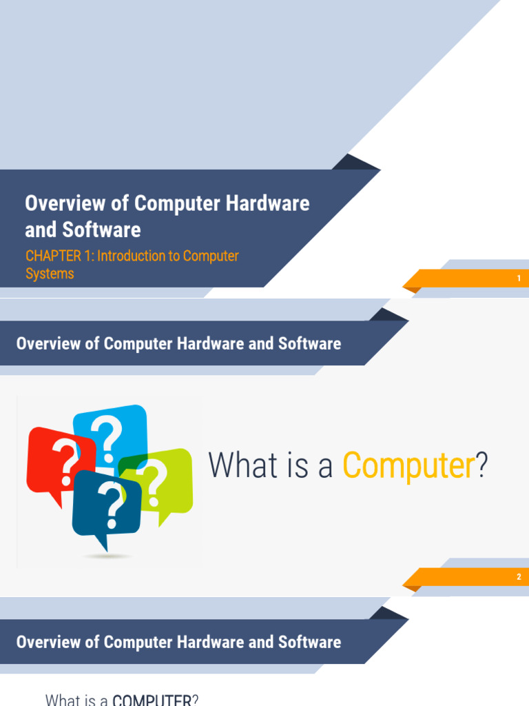 Computer Hardware Fundamentals CHAPTER 1A Overview of Computer System 2024 CpE | PDF | Computer ...