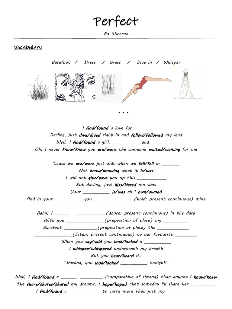Perfect Ed Sheeran | PDF | Language Mechanics | Linguistic Morphology