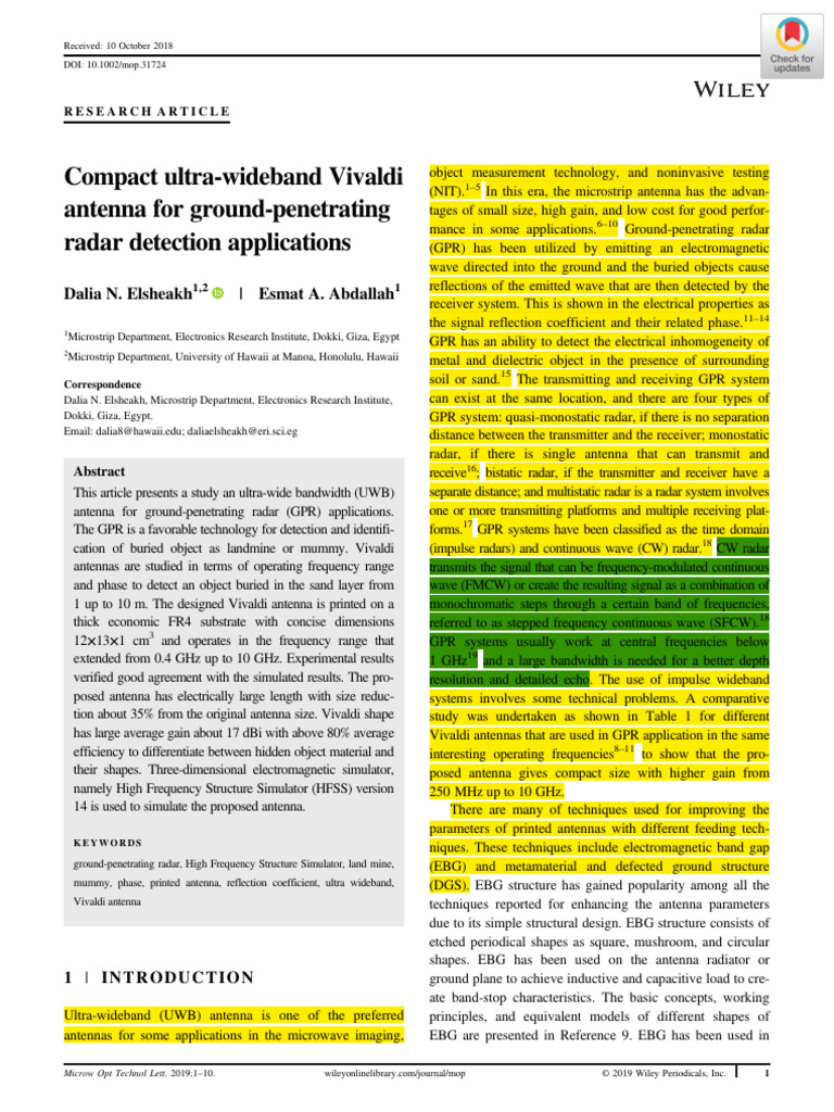 2-Compact Ultra-Wideband Vivaldi Antenna For Ground-Penetrating Radar ...