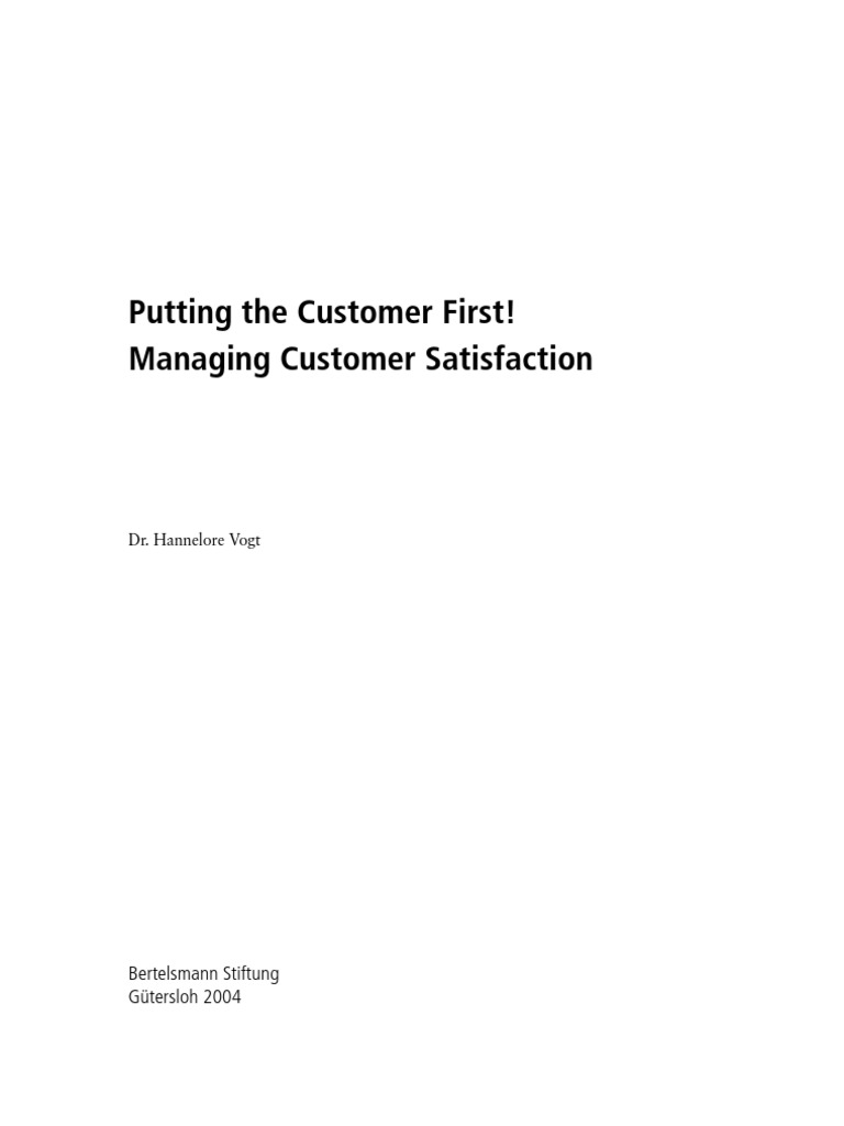 Putting The Customer First | PDF | Focus Group | Marketing