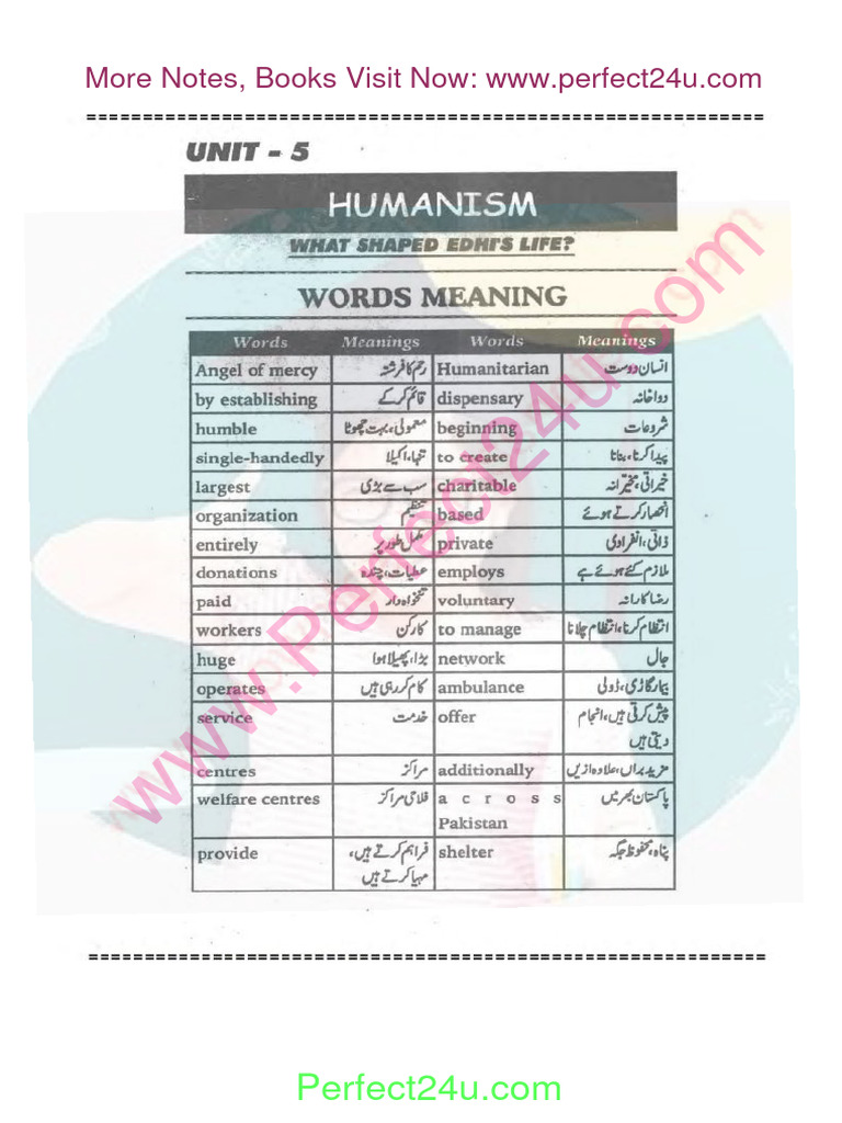 English Class 8th Sindh Notes 5 | PDF