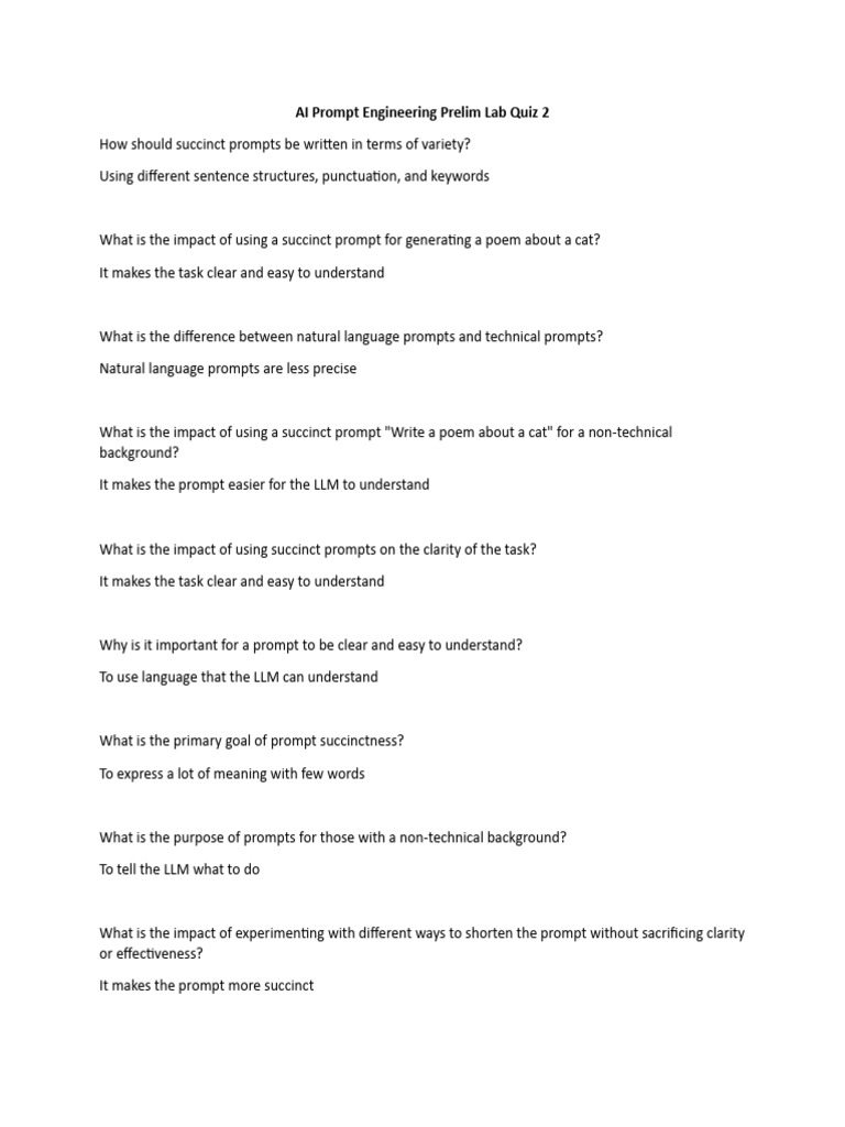 UGRD-AI6100 AI Prompt Engineering Prelim Quiz 2 | PDF | Computing ... UGRD-AI6100 AI Prompt Engineering Prelim Quiz 2 | PDF | Computing ...