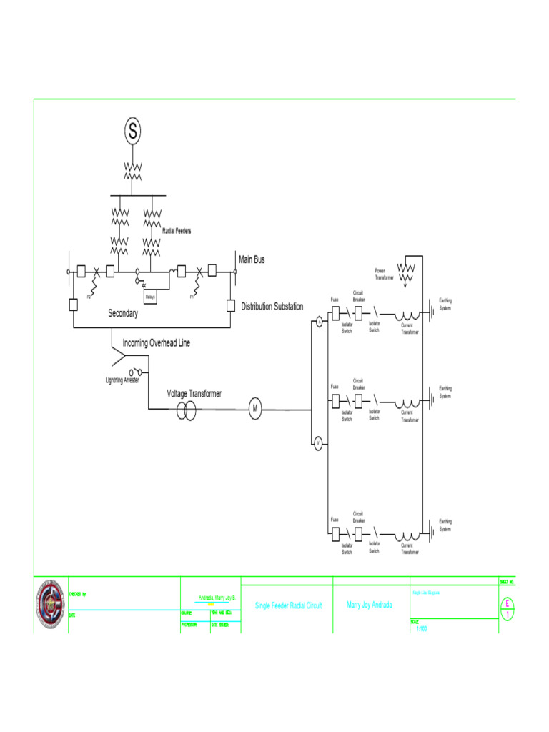 Single Line Digram - Sheet 1 | PDF | Transformer | Electrical Substation