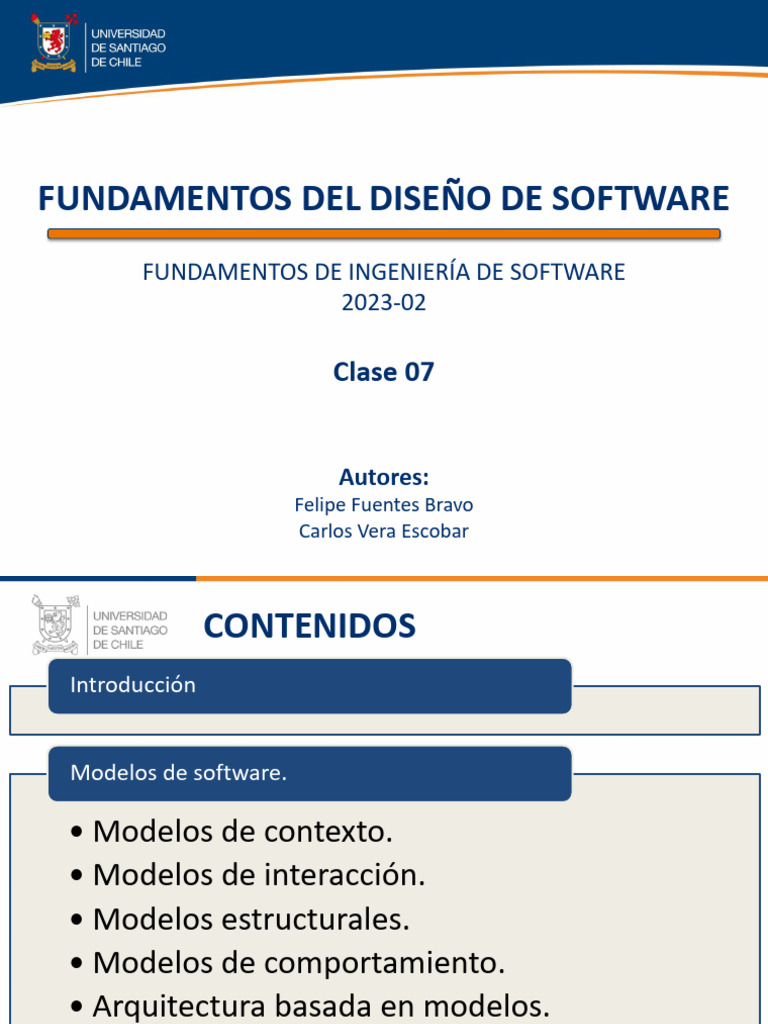 Clase - 07 - FUNDAMENTOS DEL DISEÑO DE SOFTWARE | PDF | Software | Lenguaje de modelado unificado