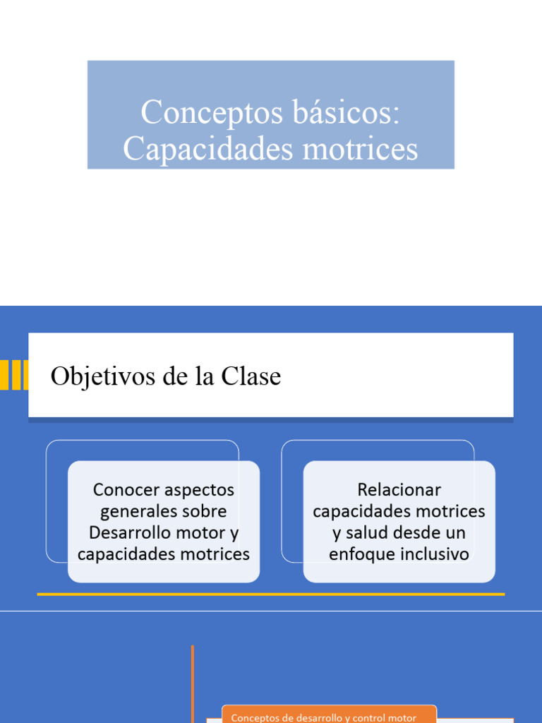 Conceptos Básicos, Capacidades Motrices | PDF