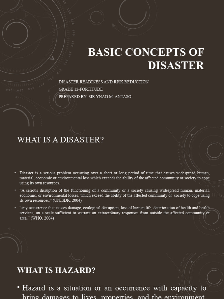 Basic Concepts of Disaster | PDF | Hazards | Natural Disasters