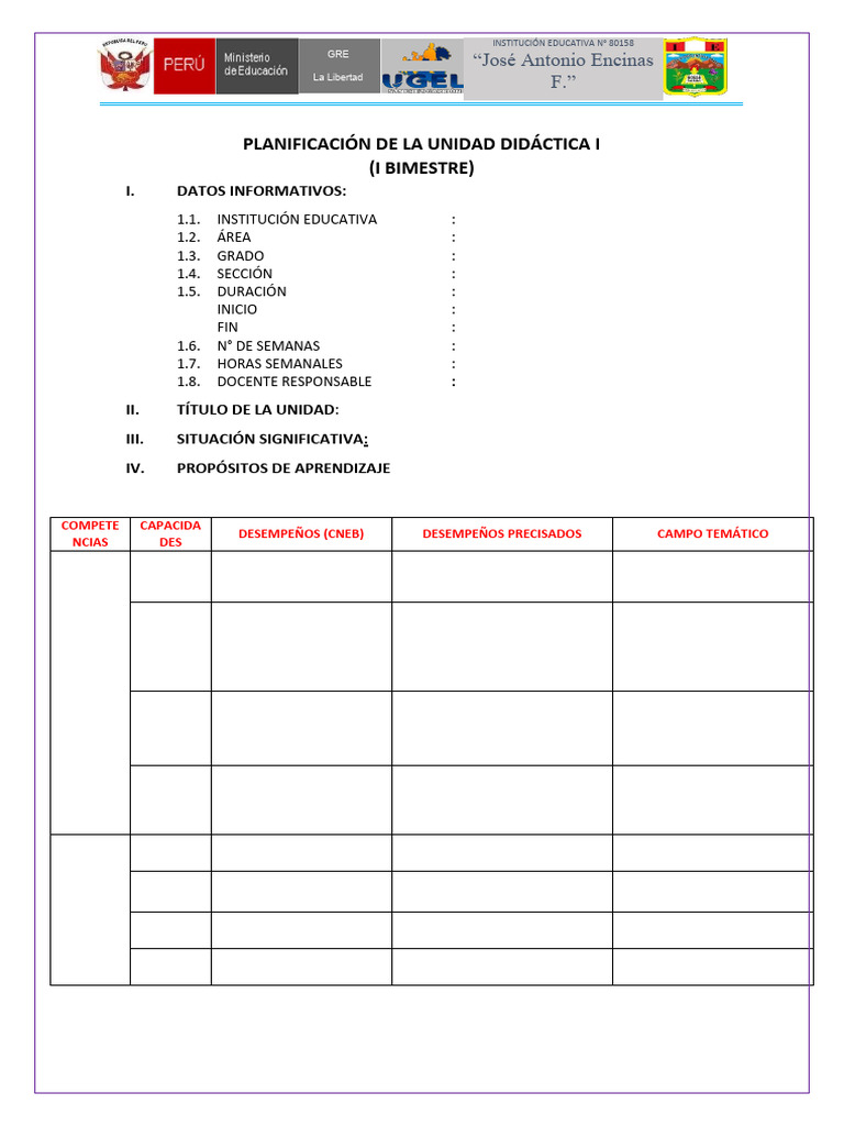 Esquema - Unidad de Aprendizaje | Descargar gratis PDF | Evaluación ...