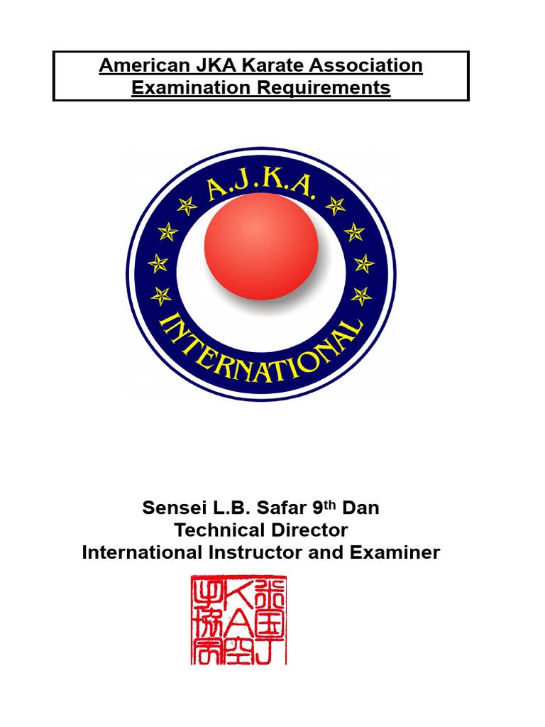JKA Karate Examination Requirements | PDF | Karate | East Asian Martial ...