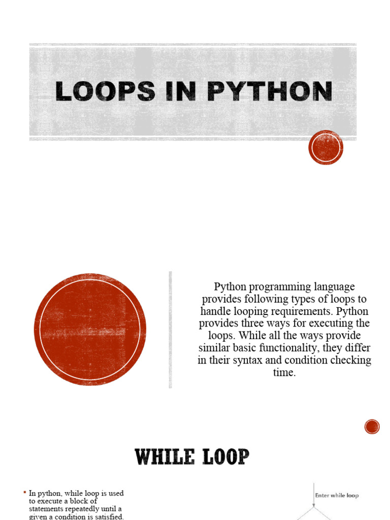 Loops In Python Pdf Control Flow Computer Science