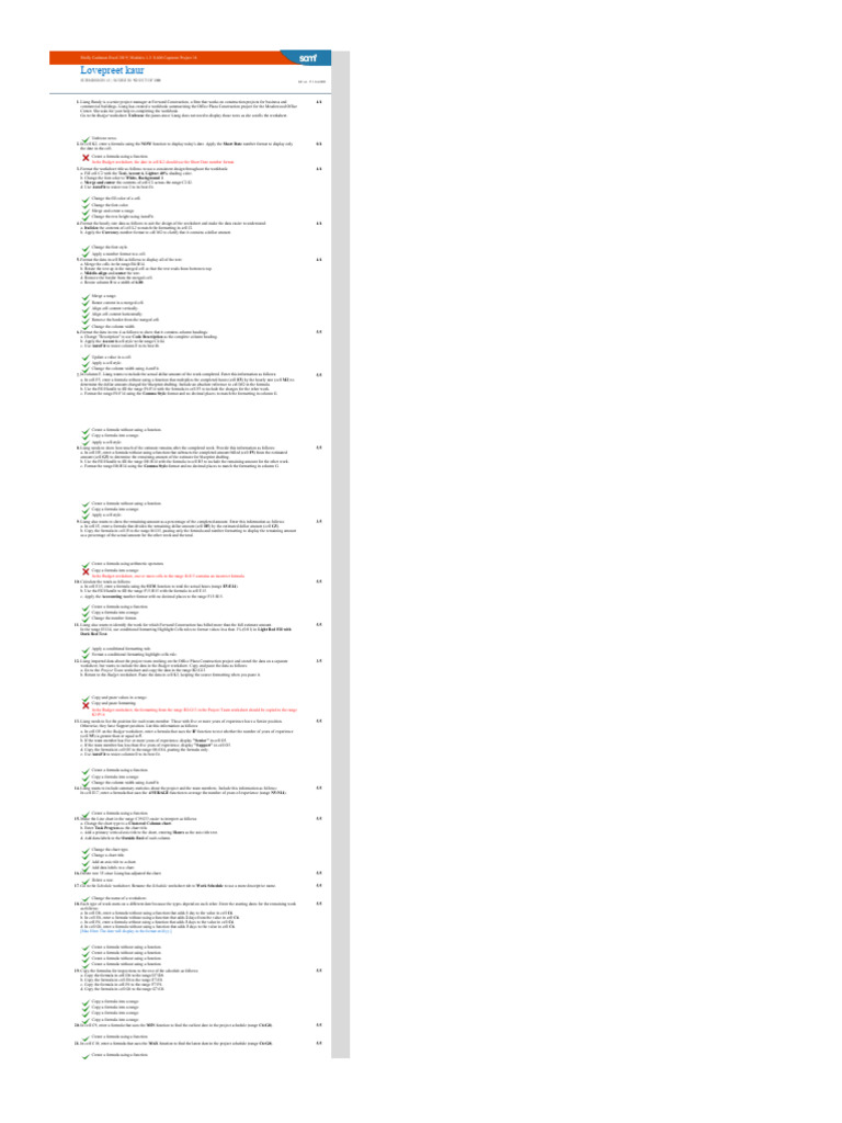 Excel 2019 Capstone Project Guide | PDF | Mathematics