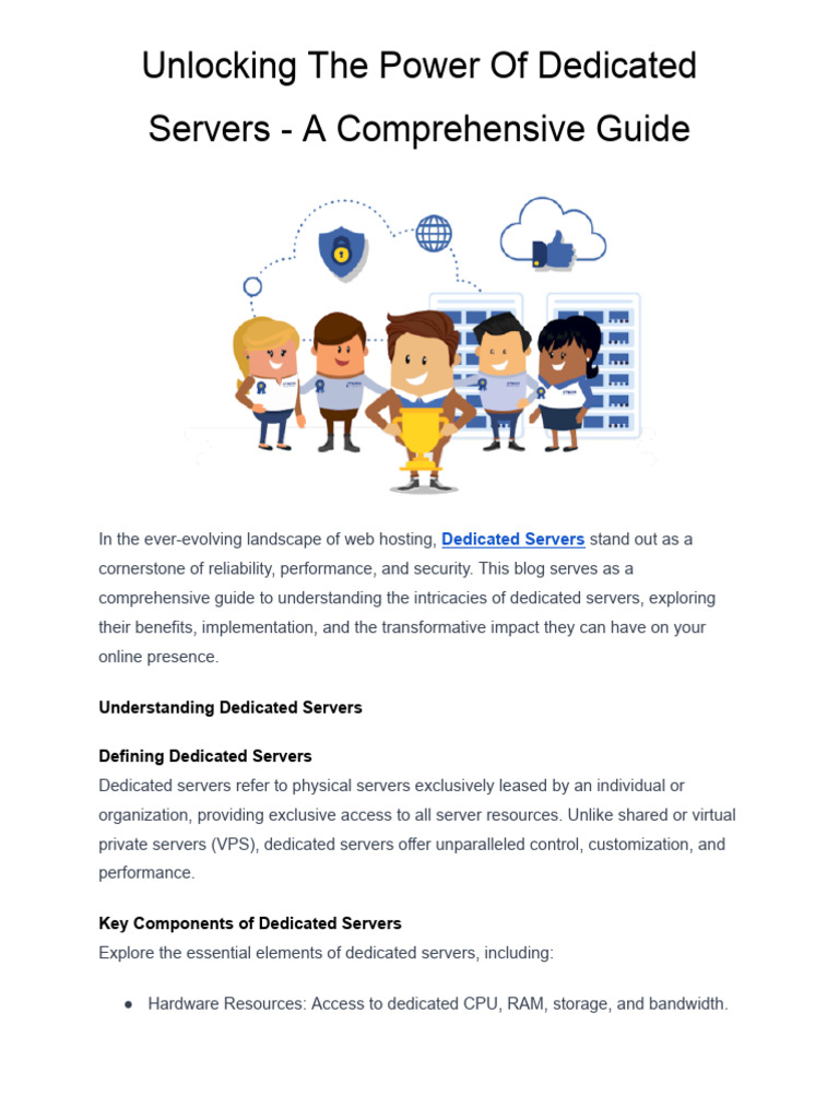 Comprehensive Guide to Dedicated Servers | PDF | Computer Security ...