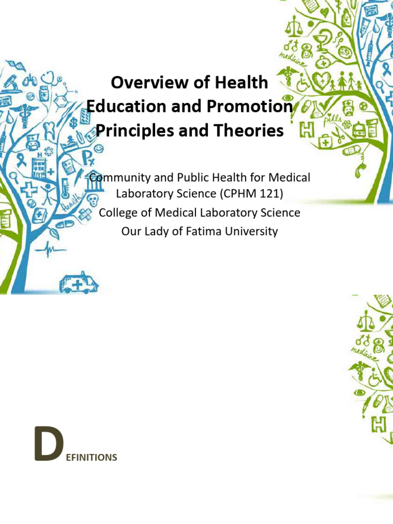 Health Education and Promotion Overview | PDF | Communication | Health ...