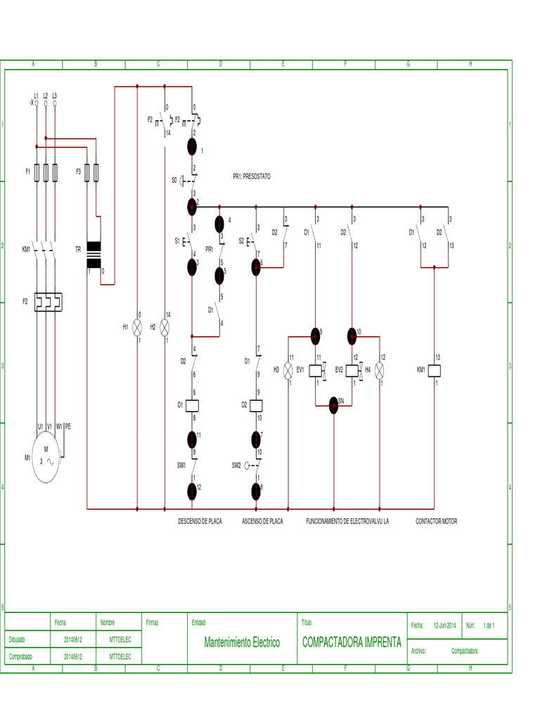 Diagrama Eléctrico Compactadora | PDF