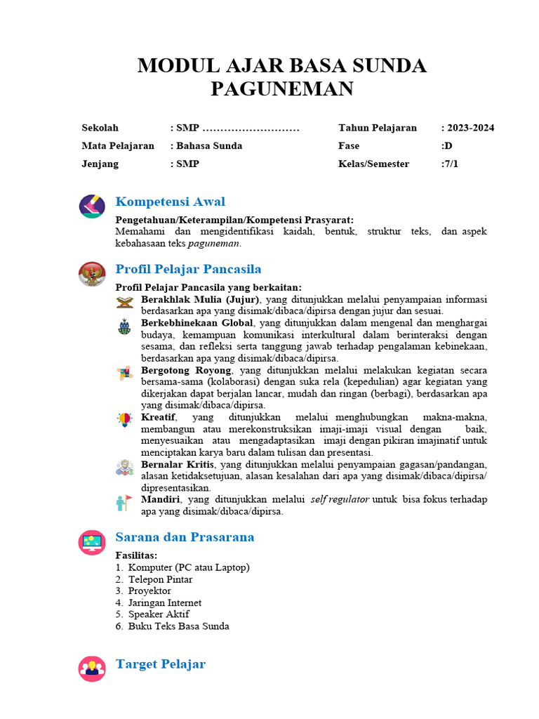 Modul Ajar - Paguneman | PDF | Karier & Perkembangan