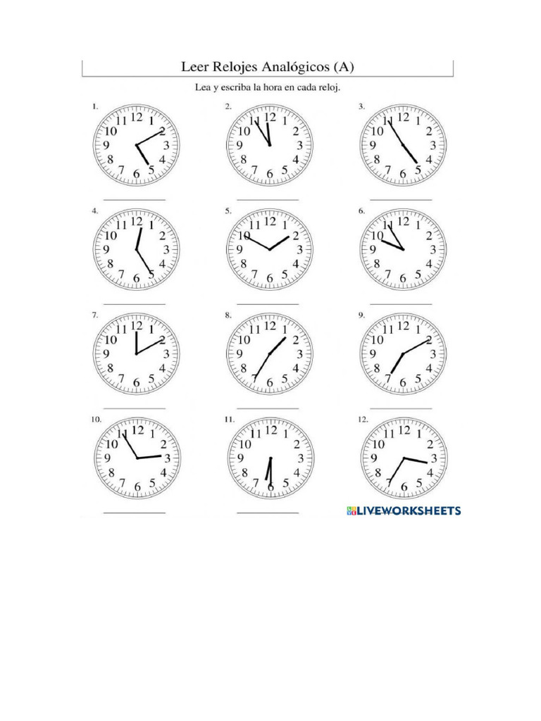 EL RELOJ (TEST) | PDF