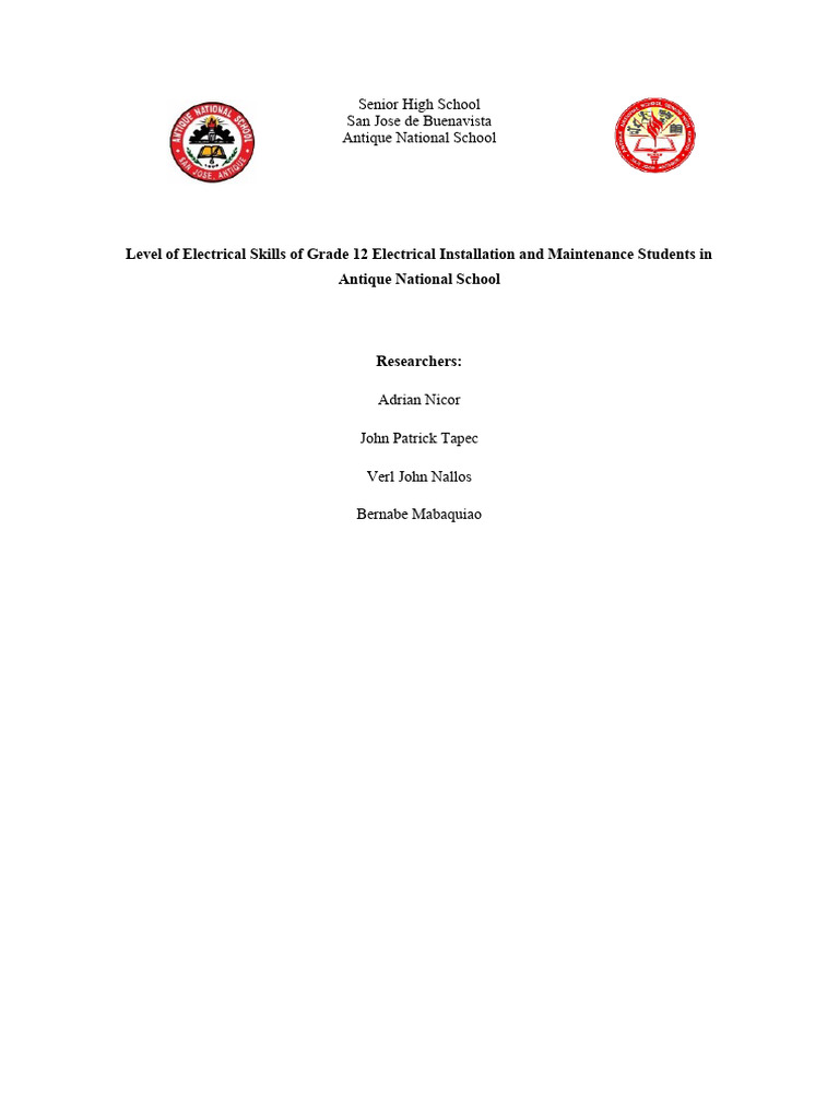 Electrical Skills Assessment in EIM Students | PDF | Electrician