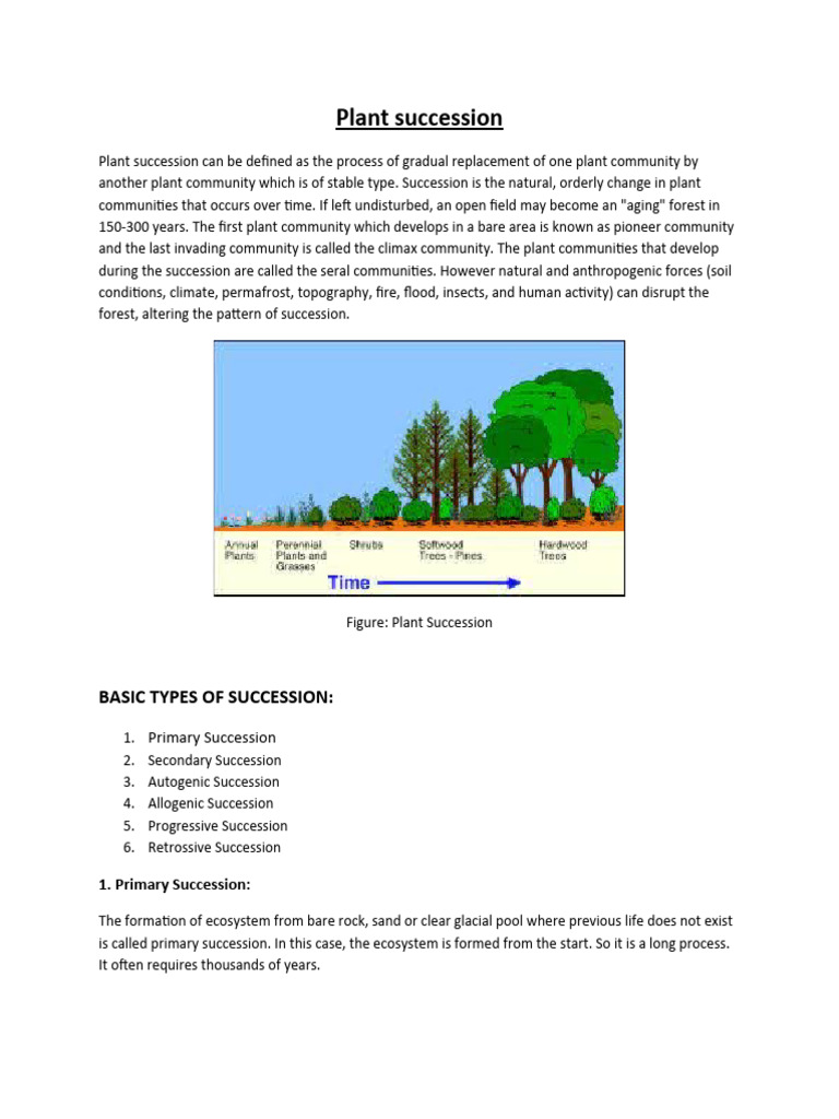 Plant succession | PDF | Environmental Science | Ecological Restoration
