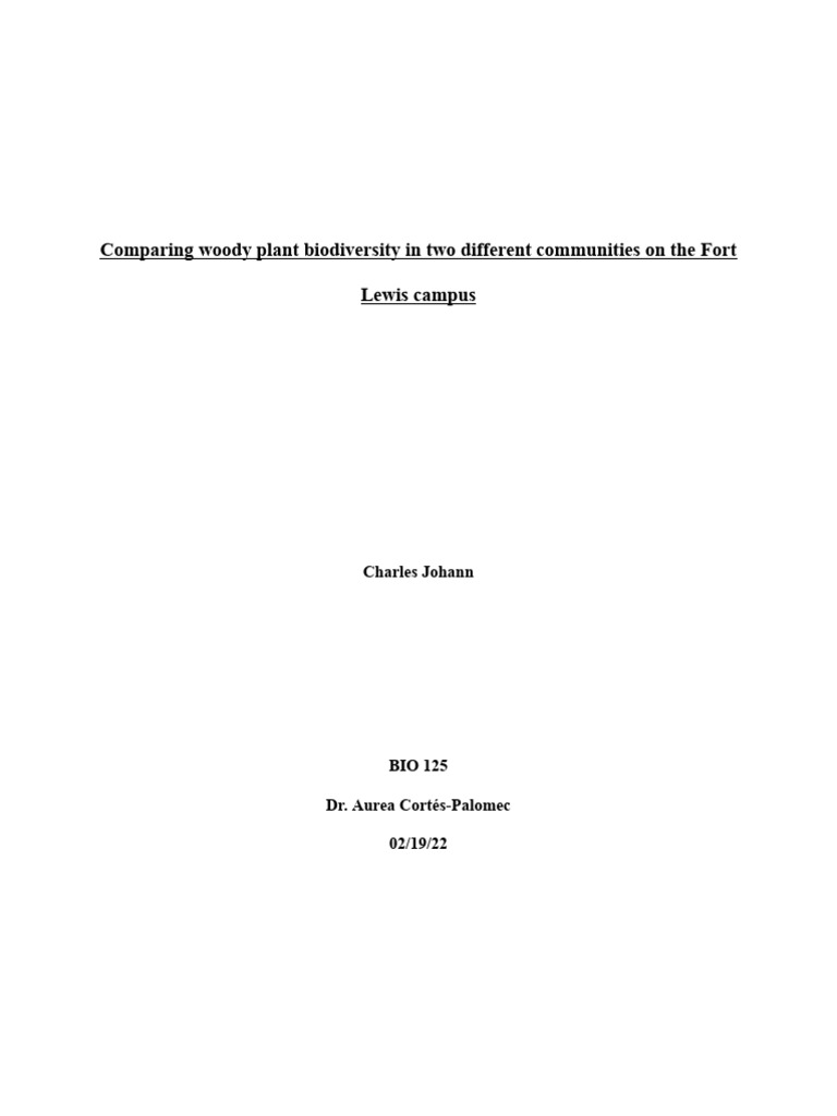 Biodiversity report (1) | PDF | Biodiversity | Ecology