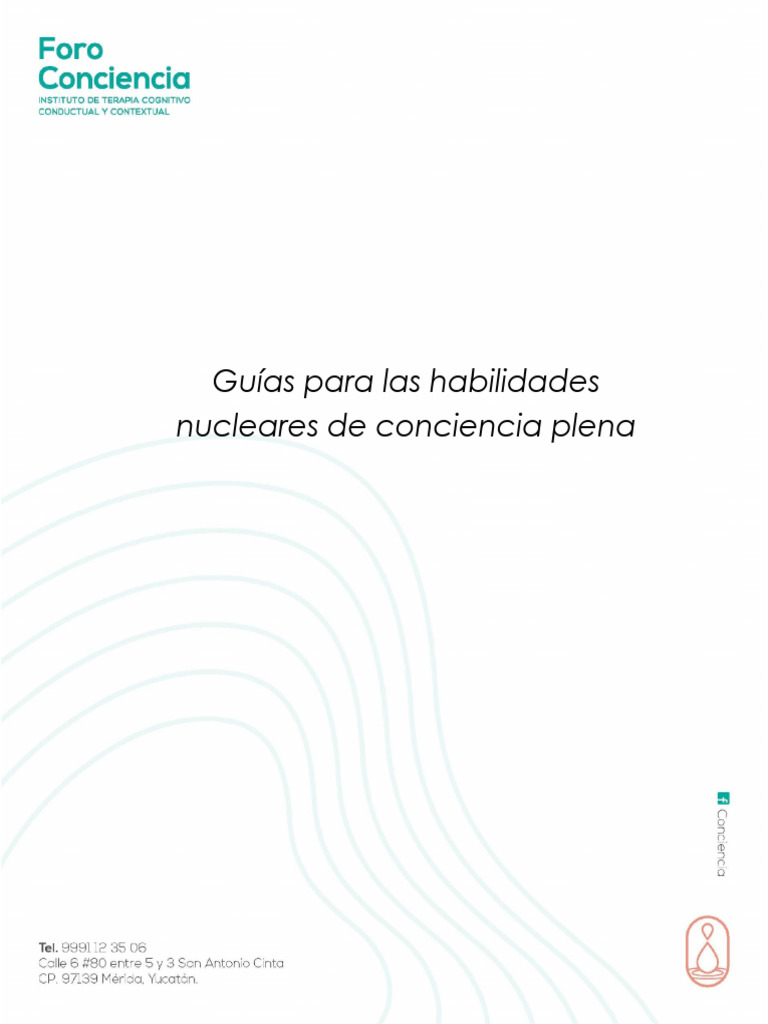 Sesión 1. Conciencia Plena (Mindfulness) | PDF | Comportamiento | Mente