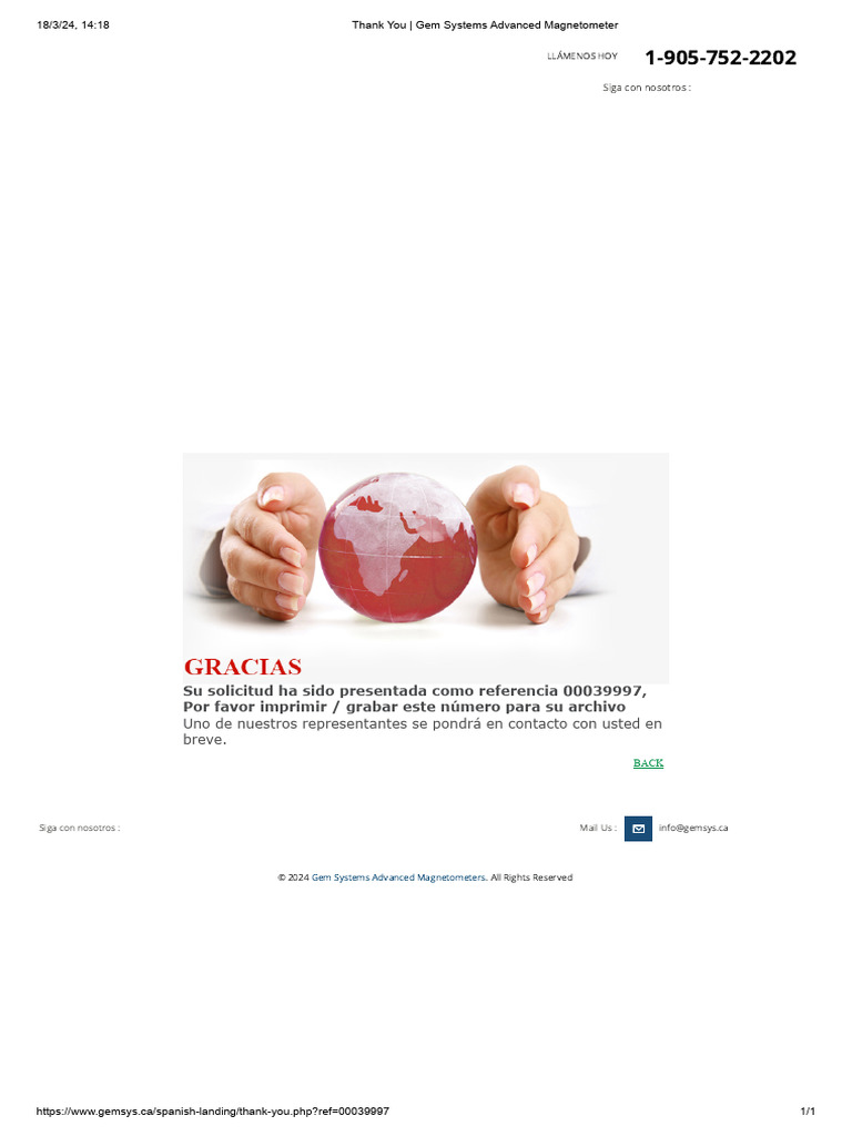 Thank You - Gem Systems Advanced Magnetometer | PDF