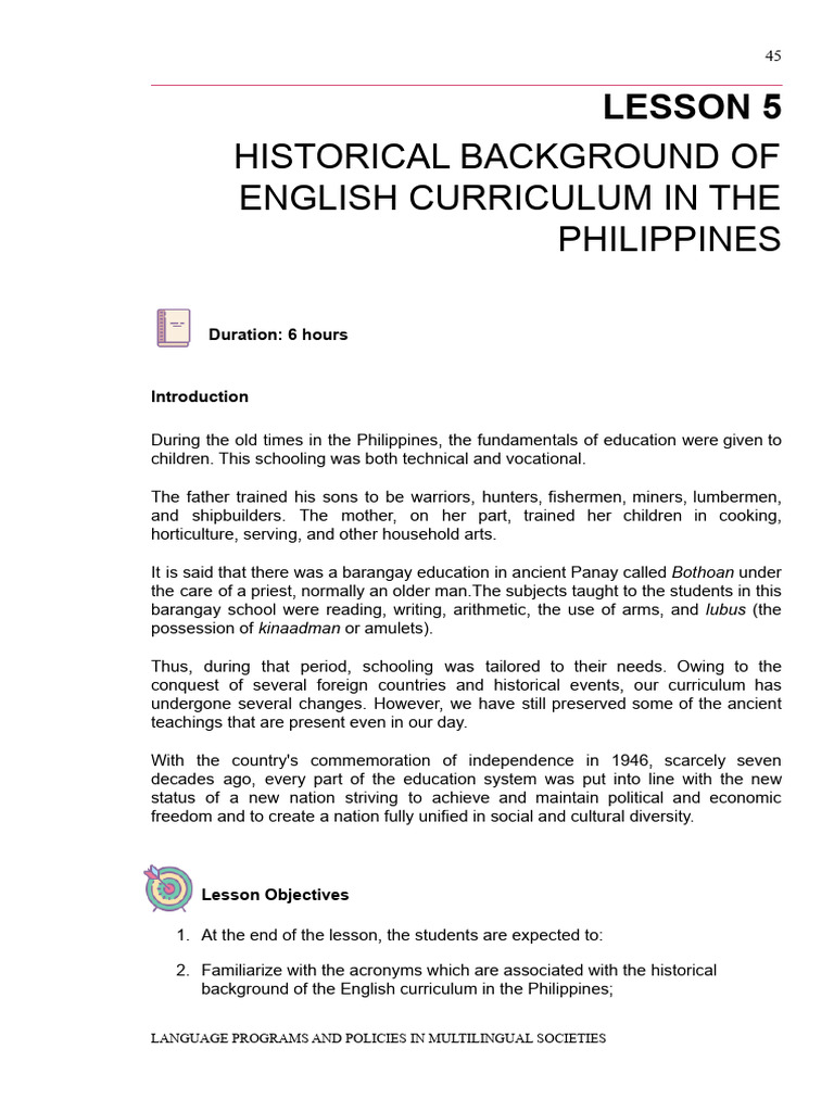 Lesson 5. Historical Background | PDF | English Language | Multilingualism