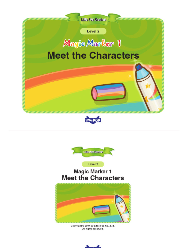 L2.001.Magic Marker 1 - Meet The Characters | PDF