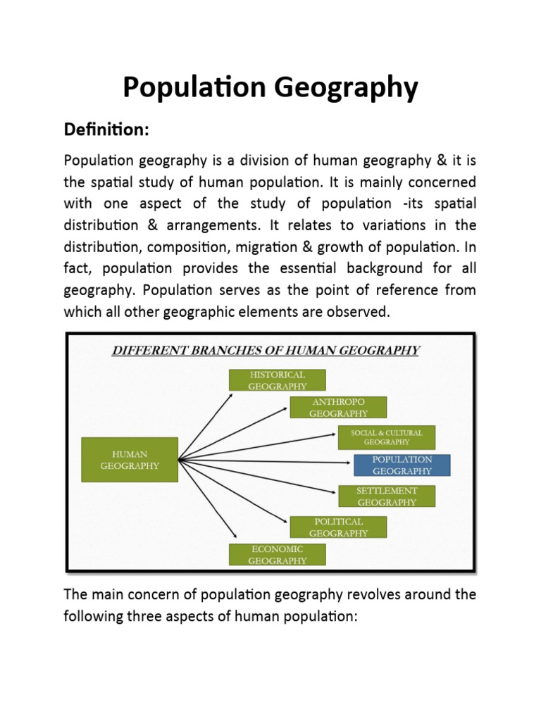 Population Geography - Sonu | PDF | Census | Geography